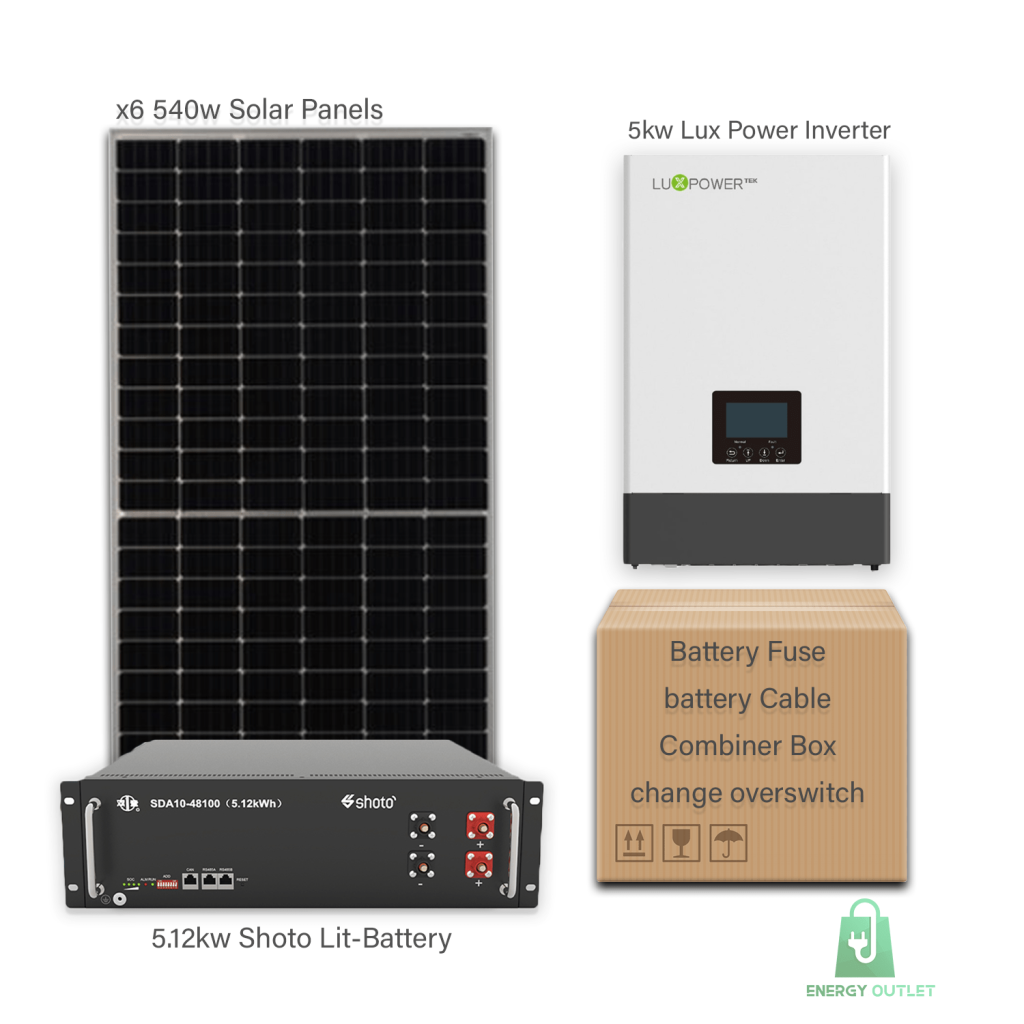 5KW LUX POWER WITH 5.12KW SHOTO BATTERY - GROUP MARKVET