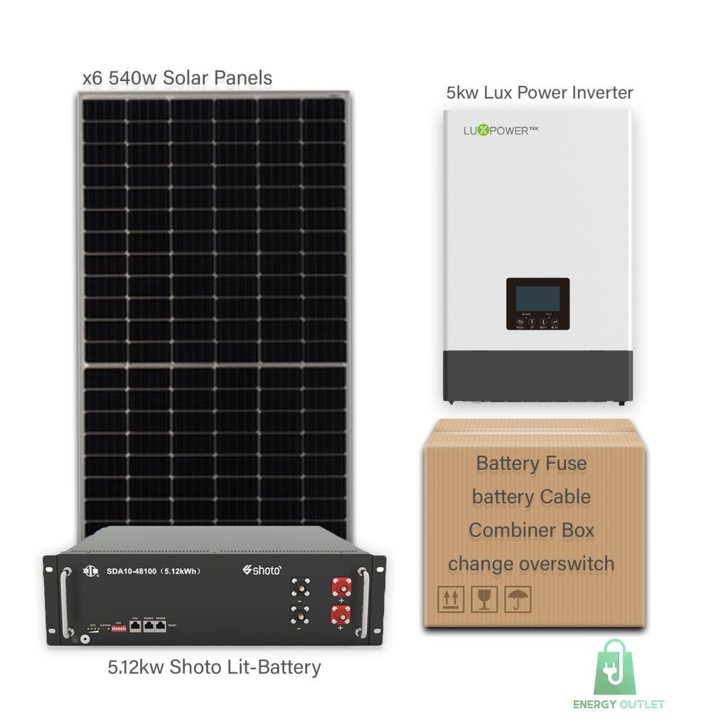 5KW LUX POWER WITH 5.12KW SHOTO BATTERY - GROUP MARKVET