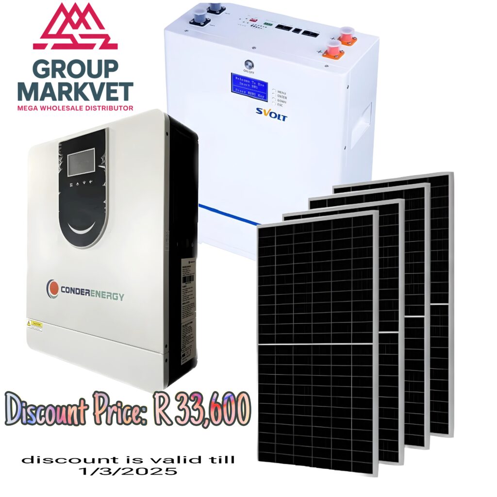 6.2kva Inverter Conderenergy + 5.09kw Svolt Lithium battery with 450w ...